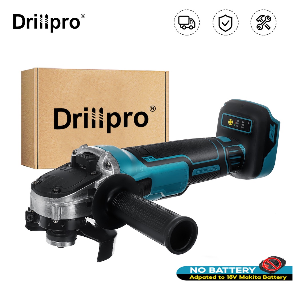 Drillpro 20000r/min 125mm Brushless Electric Angle Grinder, Multifunctional Polishing Machine ...
