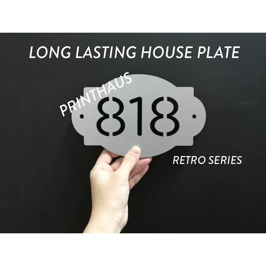 House Plate Retro Series / Nombor Plat Rumah Tahan Lama 门牌 Home Deco ...