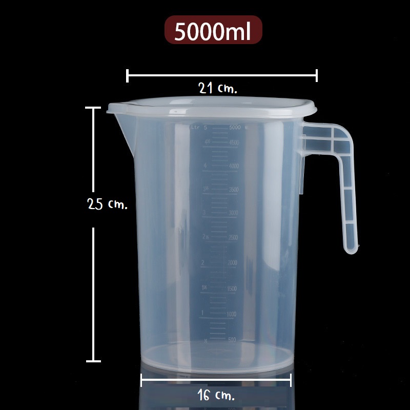 Measuring Cup Jug 5 Liters Cylinder 5000ml. Clear Plastic (PP) 5000ml ...