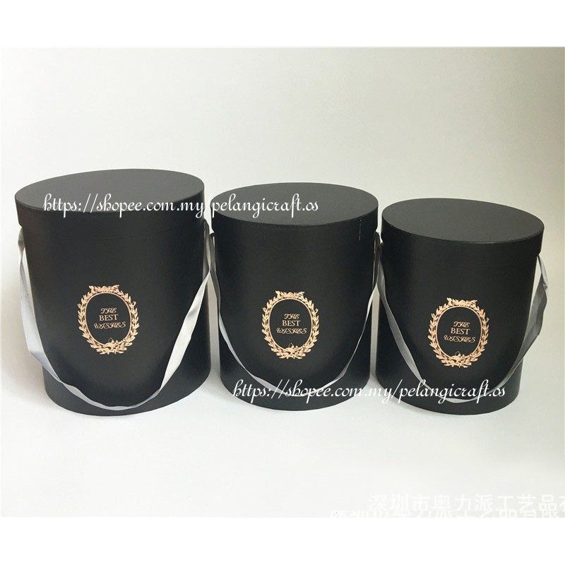 (3PCS) ROUND BIG FLOWER BOX Flower Box Surprise Delivery Box Florist Round Extra Large Box Gift ...