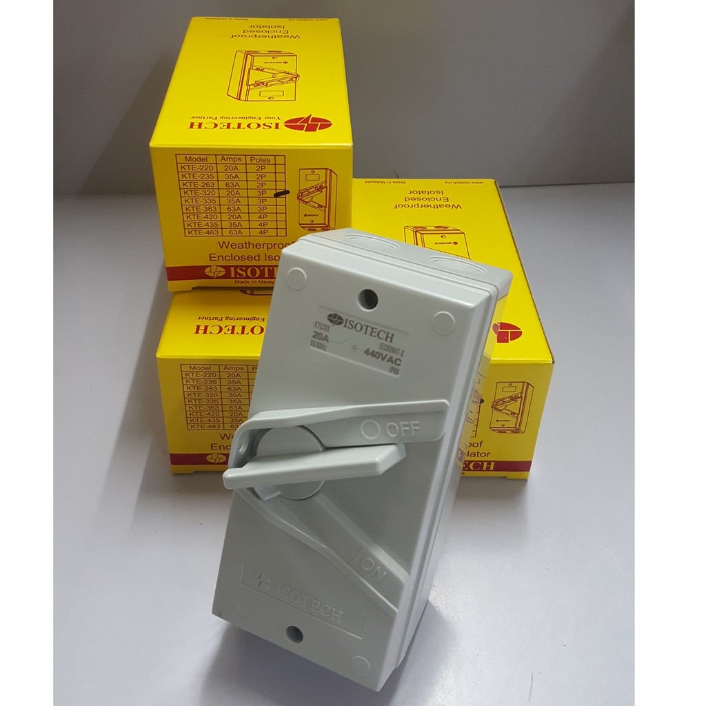 ISOTECH KTE Isolator cw pvc enclosure kte320 kte335 kte363 | Shopee ...