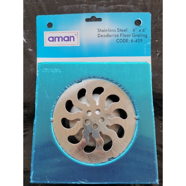 LS GEMILANG VAGO AMAN 6X6 GRATING DEODORIZE ANTI COCKROACH STAINLESS STEEL FLOOR TRAP COVER ...