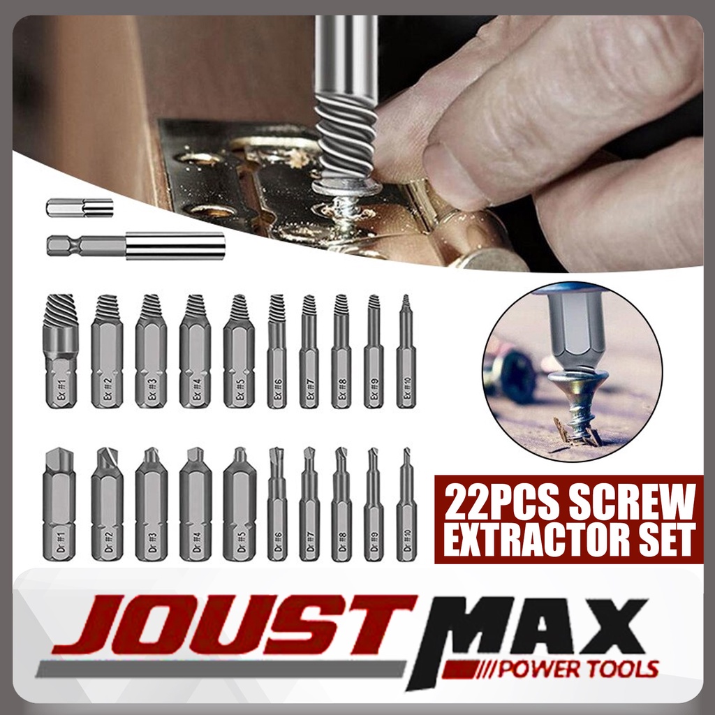 22PCS Mini Damaged Screw Extractor Remove Bit Broken Screw Bolt ...