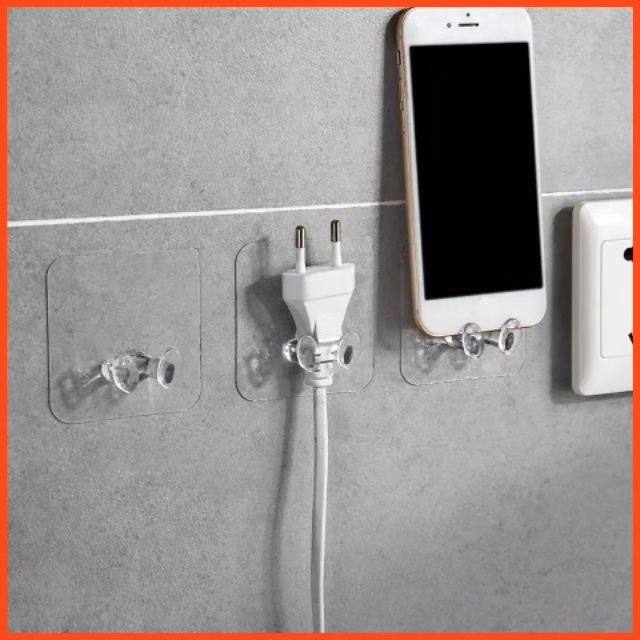 Transparent Strong Plug Hook Adhesive Multi Purpose Pasting Hook ...