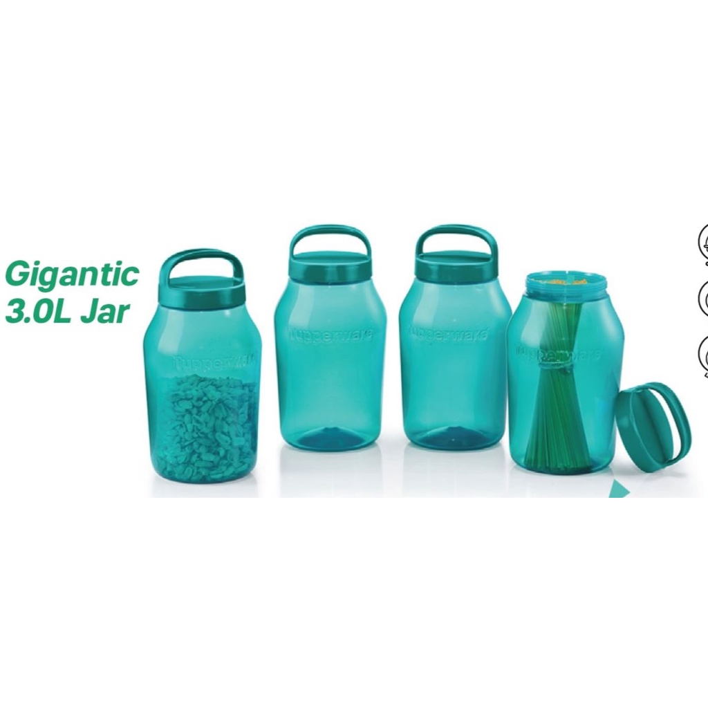 Tupperware Universal Jar 3L/ Food storage/ Water tank/ Bottle | Shopee ...