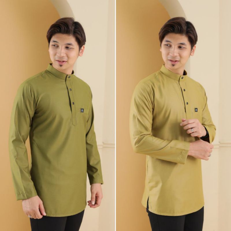 [S-3XL] Kurta Izhan | Kurta Olive Green | Kurta Hijau | Kurta Hijau ...