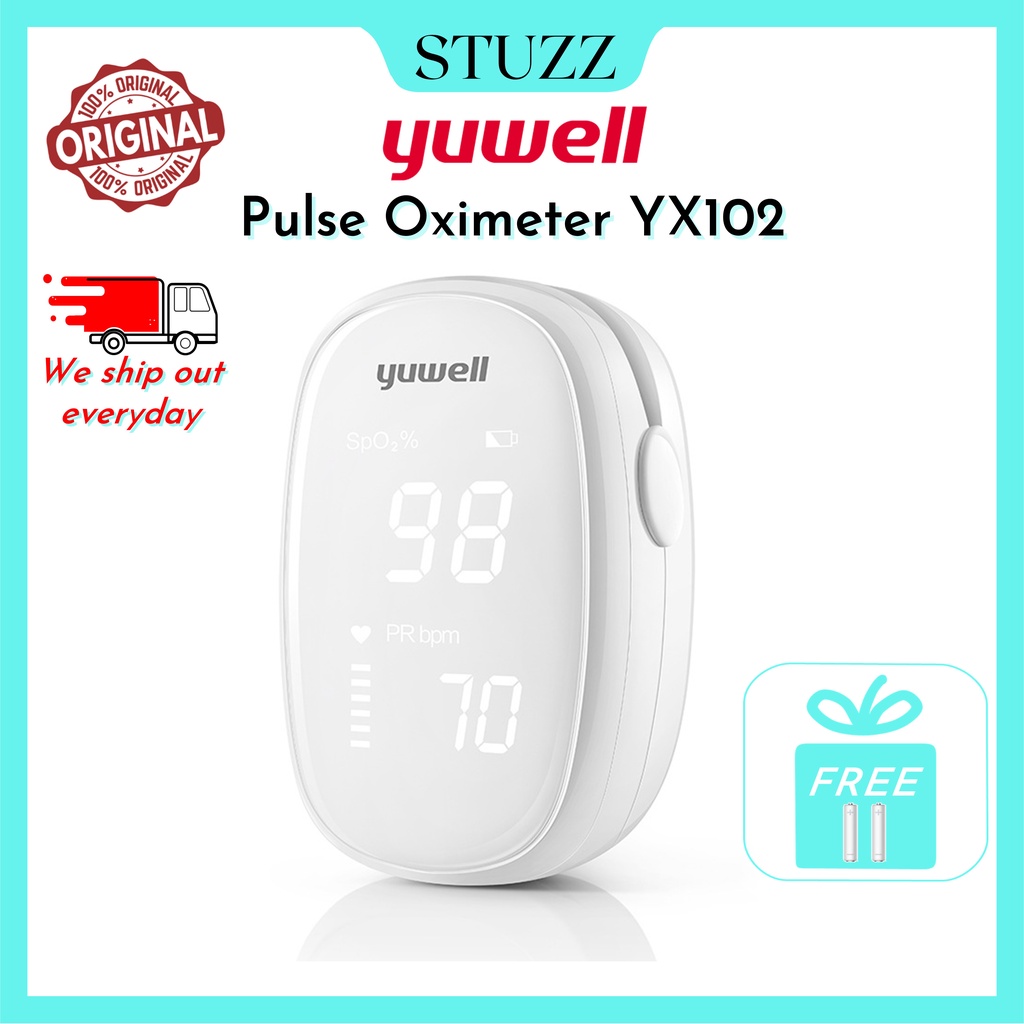 Yuwell Pulse Oximeter YX102 Finger Pulse Rate Blood Oxygen Saturation ...