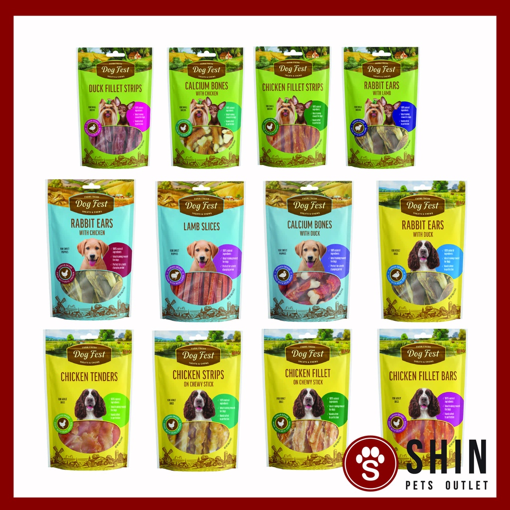 Dog Fest Premium Dog Treats / Real Meat Dog Snacks 55g / 90g (Chicken ...