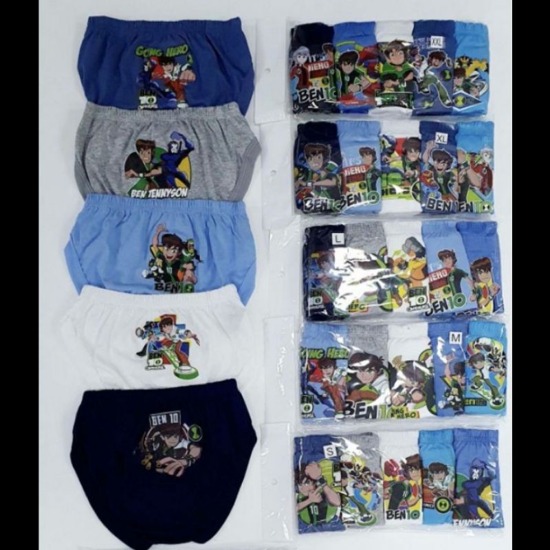 Boys Underwear Pack 5 Ultraman Transformers Spider Avengers Benten ...