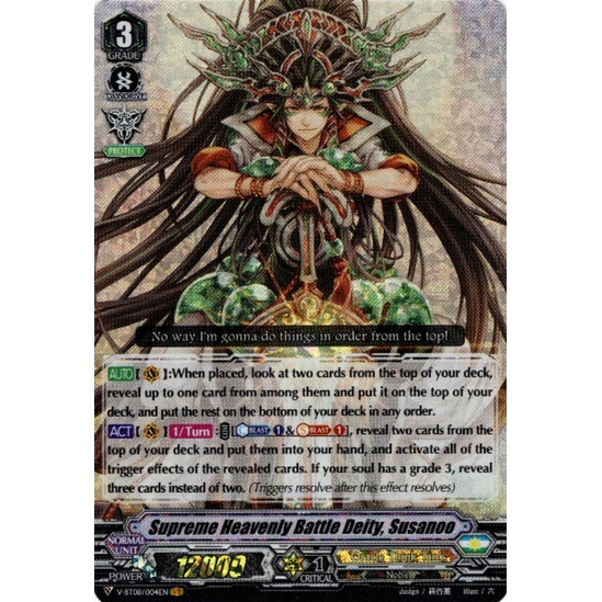 Cardfight Vanguard OTT Supreme Heavenly Battle Deity, Susanoo V-BT08/004 VR | Shopee Malaysia