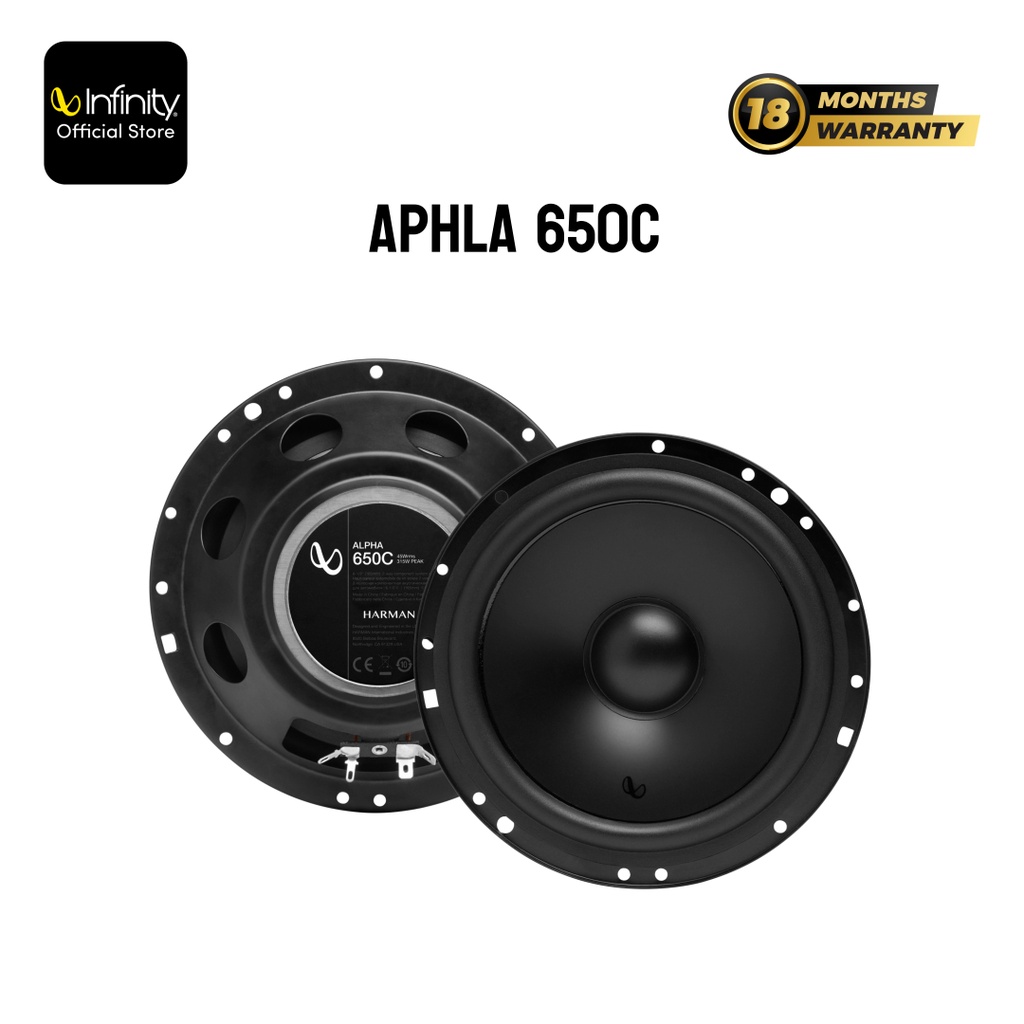 Infinity Alpha 650C 6.5" Inch (165mm) 2-Way Component Speaker System ...