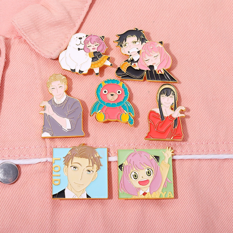 Spy X Family Badge Enamel Pin Cute Anime Loid Anya Yor Metal Brooch ...