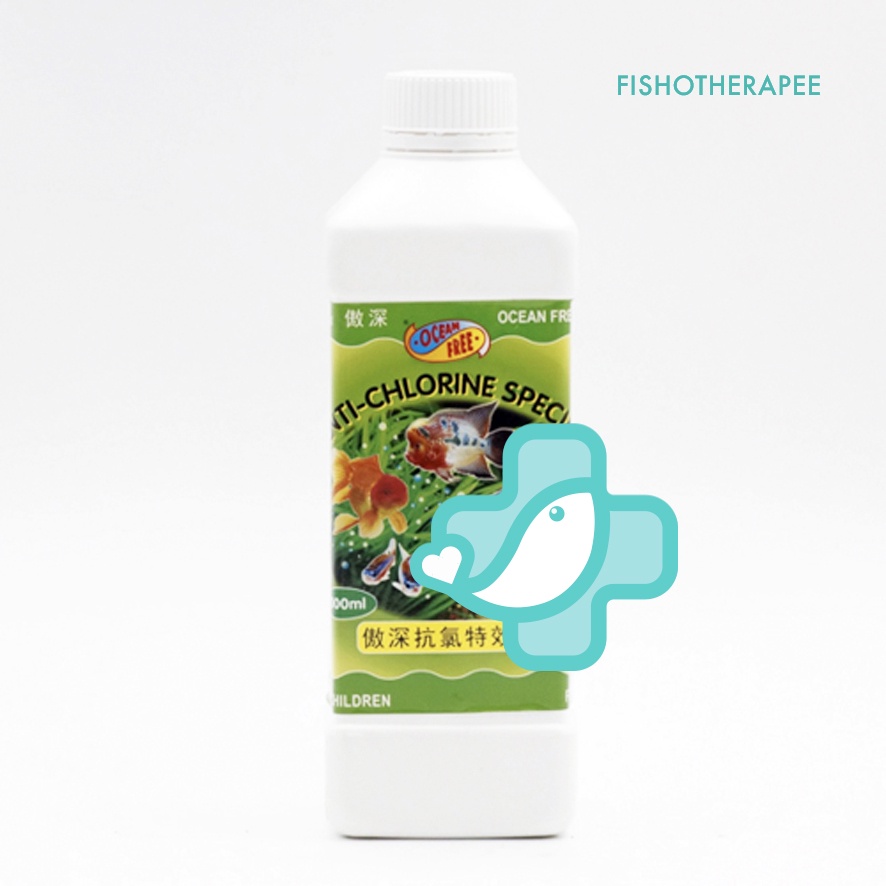 Ocean Free Anti Chlorine Special 1 Liter Aquarium Pond Water Conditioner Treatment Ubat Air ...