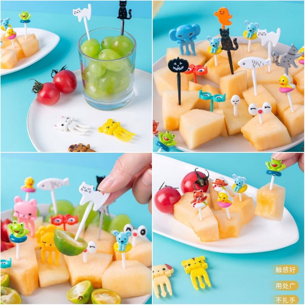 MATA Cute Eyes Bento Food Pick / Lunch Fork Fruit Skewer Eye Fork ...