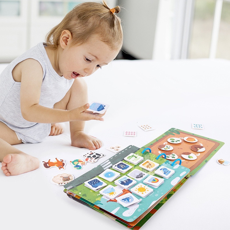 Quiet Book Busy Book With Velcro Montessori Early Learning Educational ...