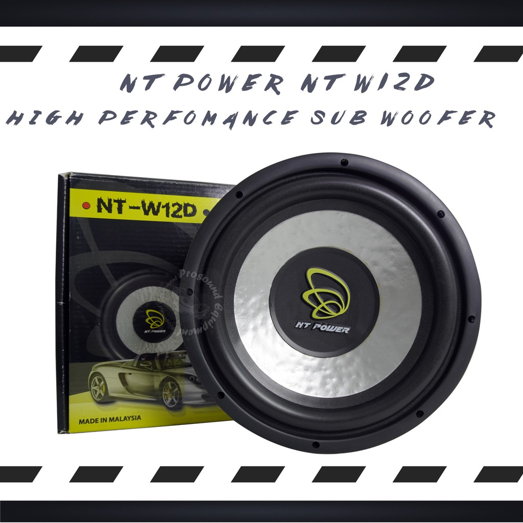 NT POWER (NT-W12D) 12 INCH DUAL VOICE COIL SUPER PERFORMANCE SUB-WOOFER ...