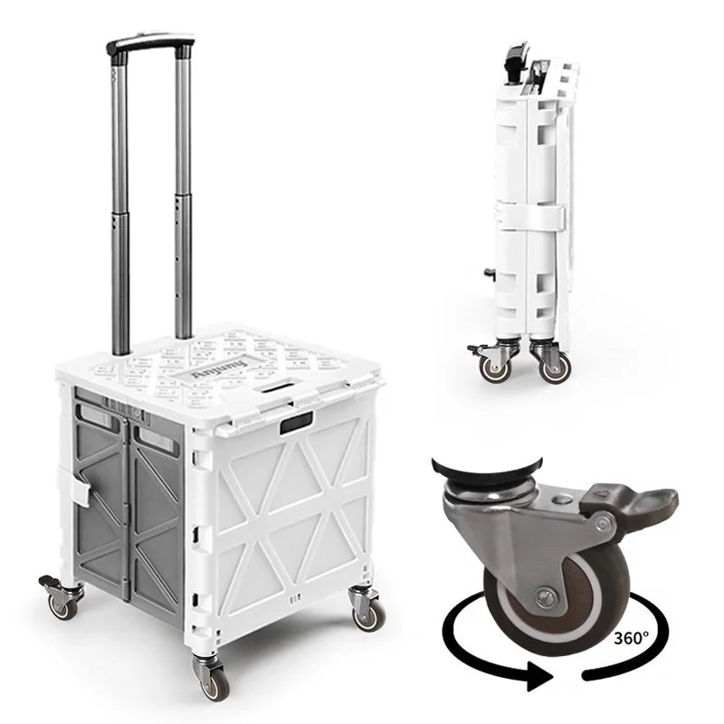50L LARGE SHOPPING CART TROLLEY/ FOLDABLE MARKET TROLLEY/ HAND PULL ...