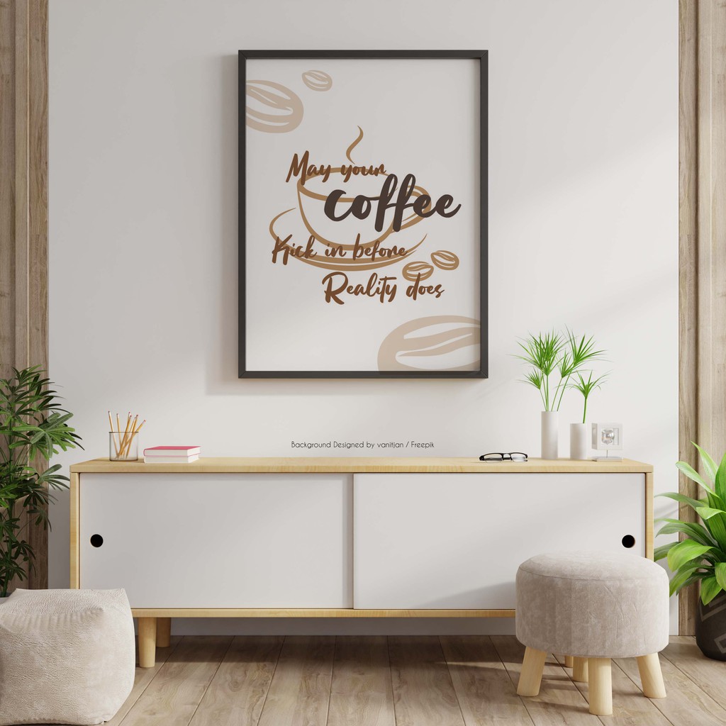 Coffee Quotes Wall Art Deco with Photo frame | Shopee Malaysia