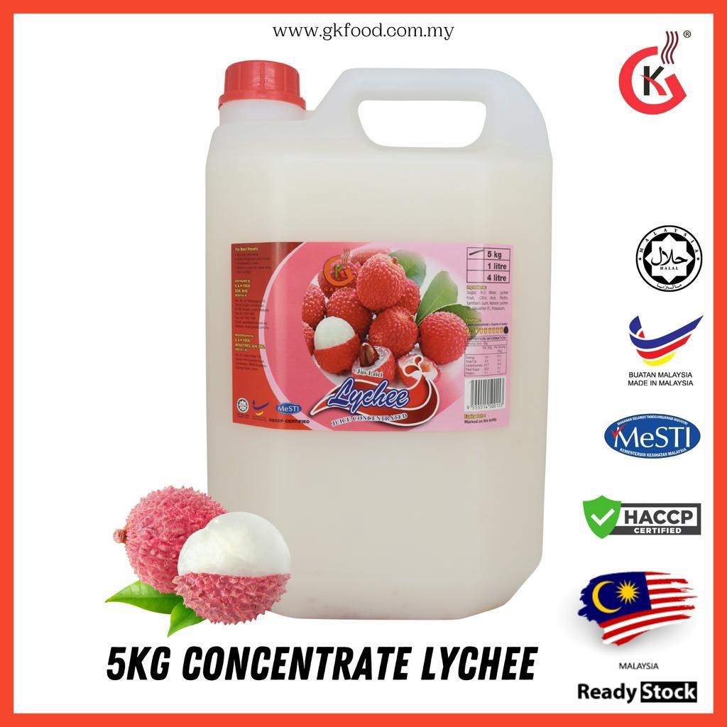 G&K 1:8 Concentrate Lychee Juice 5kg(4L) | Jus Laici Pekat Halal | air balang,ice blended ...