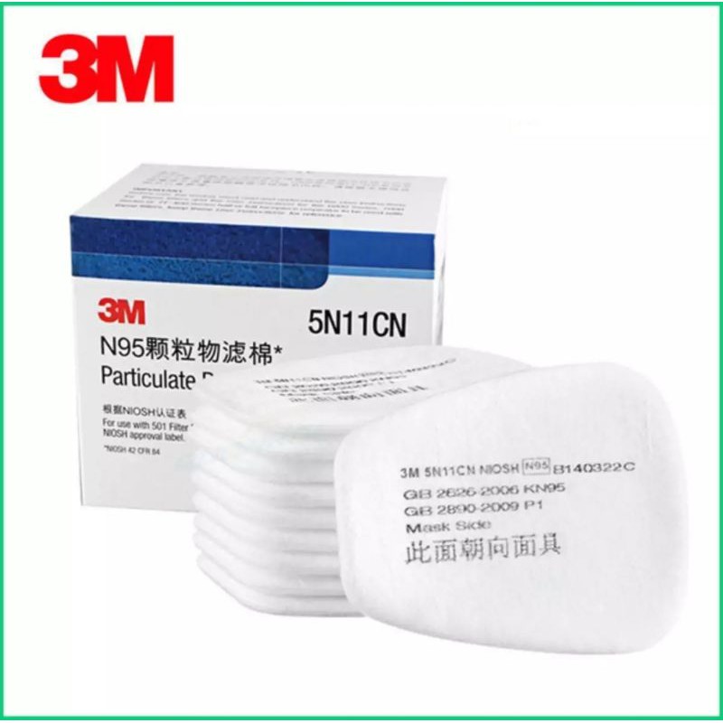 (10PCS) 3M Particulate N95 Cotton Filter NIOSH 5n11 cn 3M 6200 7502 ...