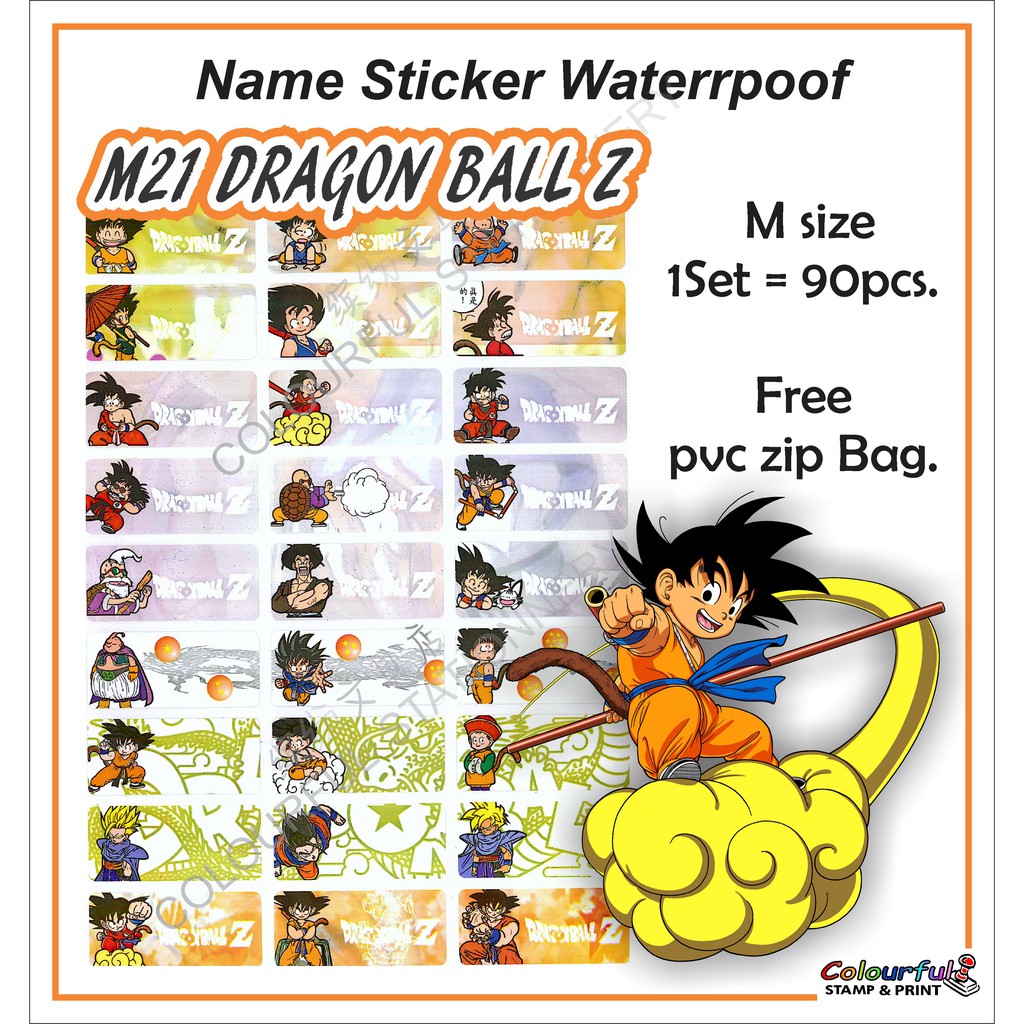 NAME STICKER DRAGON BALL Z (WATERPROOF) (READY STOCK) | Shopee Malaysia
