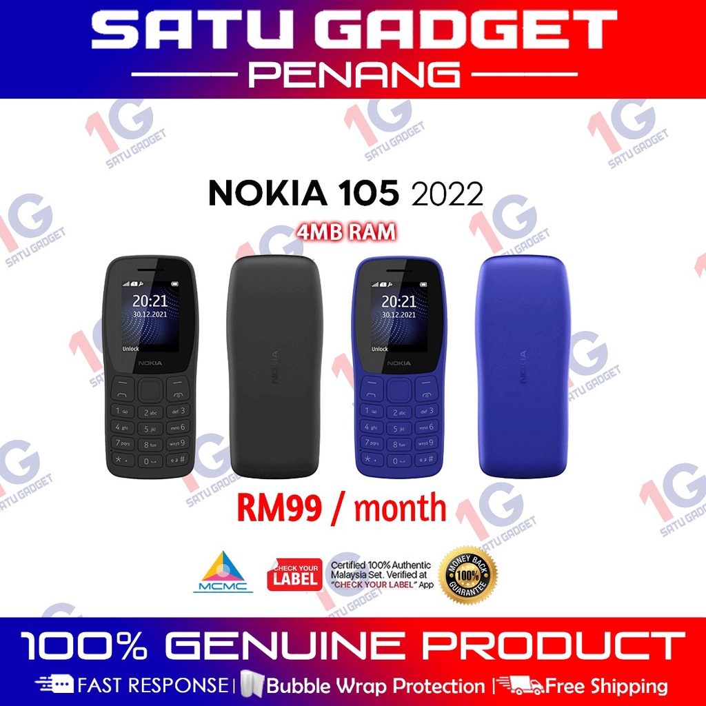 NOKIA 105 with 1 Year Nokia Malaysia Warranty | Shopee Malaysia