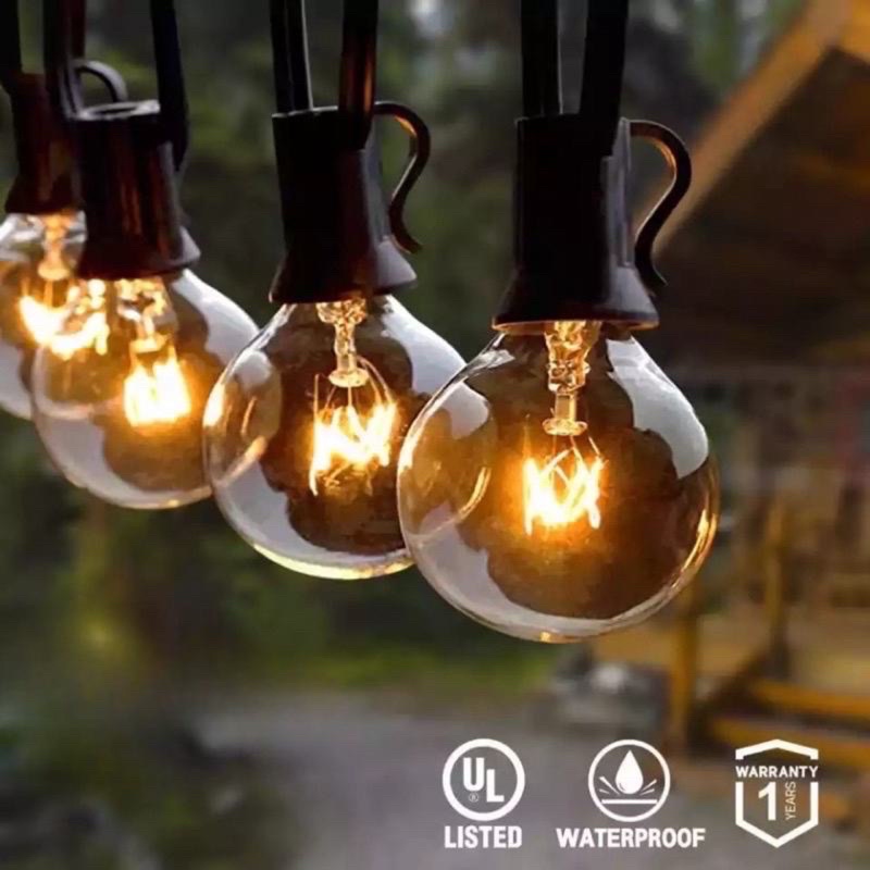 String Light Outdoor Garland Lights Festoon G40 Globe Bulb Fairy String ...