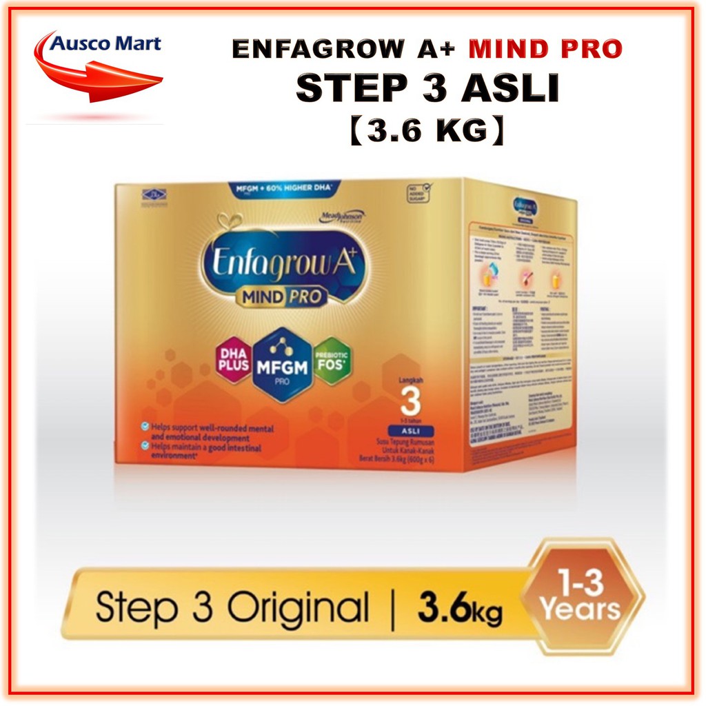 ENFAGROW A+ MIND PRO STEP 3 ASLI / VANILLA【3.48kg】 | Shopee Malaysia