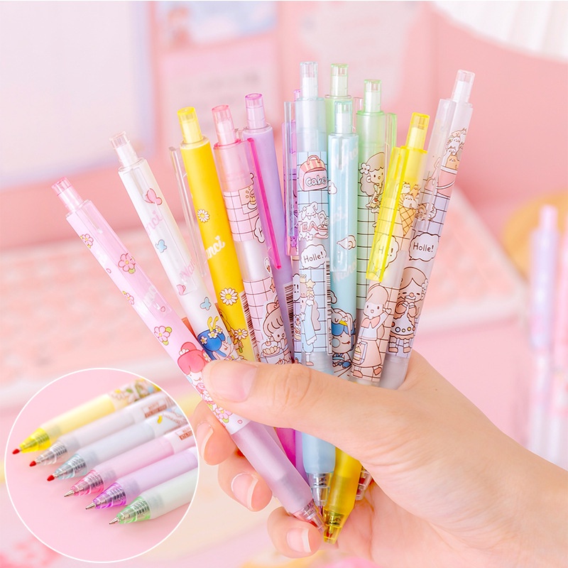 Kawaii Gel Pens Cute Anime Demon Slayer Naruto Genshin Cartoon Gel Pens ...