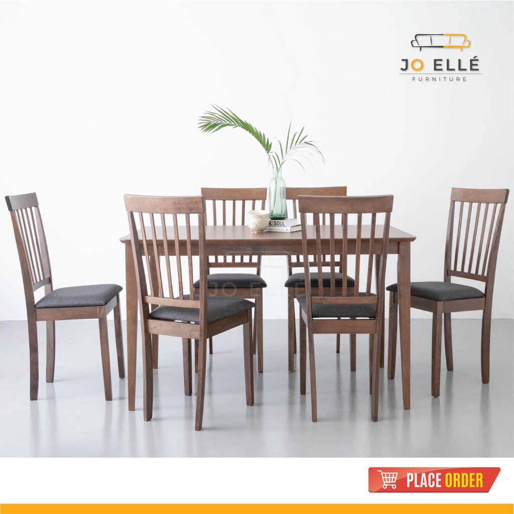Jo ELLE – Myra Dining Set (1+6) / 1.4M Dining Table + Chair / Meja ...