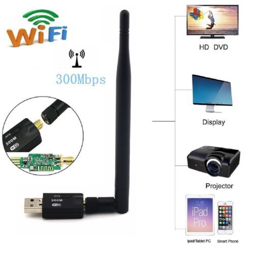 300MBPS Wifi wireless USB adapter Receiver + Antenna | Shopee Malaysia