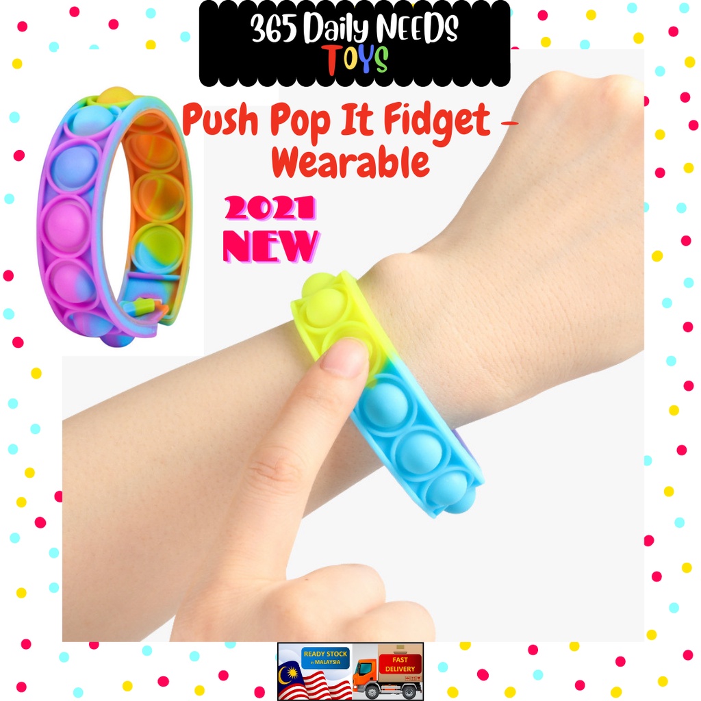 Limited Edition! [Wearable] Push Pop Bubble Sensory Fidget Toys and ...