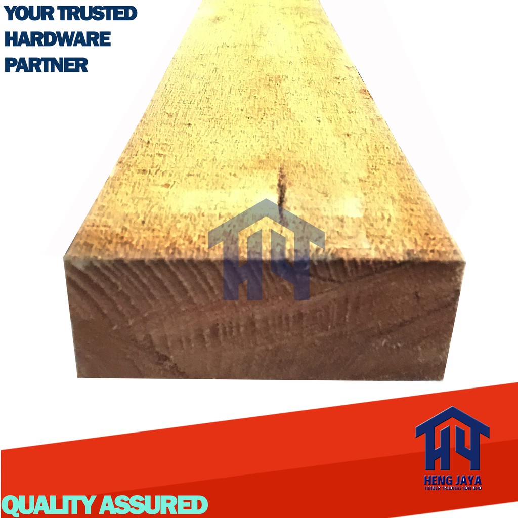 [TIMBER] 2 Pieces 2" x 4" x 140 cm Timber Damar Hitam A/ Kayu Masak A ...