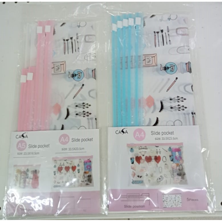 A4 & A5 Easy Slide Rail File / Zip Lock Storage Bag / Slide Position ...