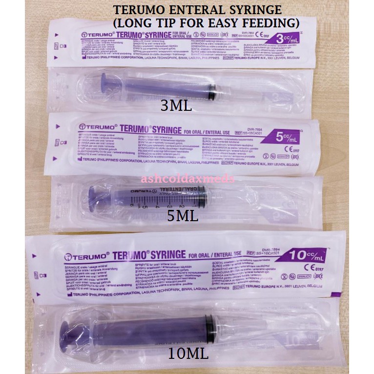 TERUMO Syringe For ORAL/ENTERAL USE (3ML/5ML/10ML) 1PC For Ryles Tube Feeding Use | Shopee Malaysia