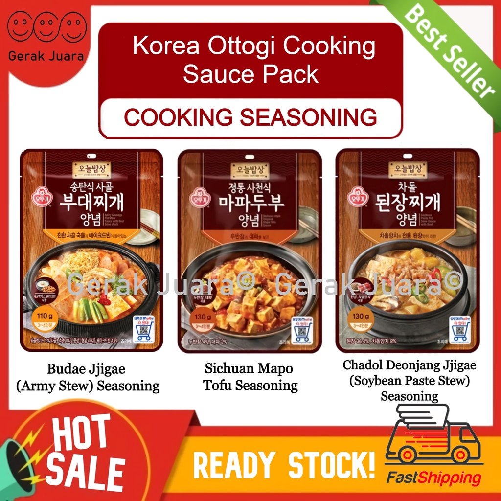 Korea Ottogi Budae Jjigae Army Stew/Sichuan Mapo Tofu/Chadol Deonjang ...