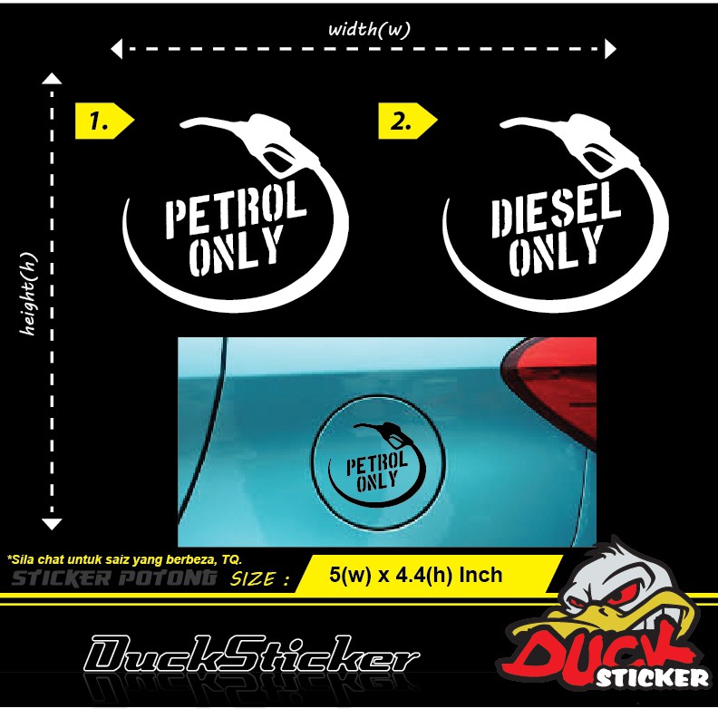 PETROL & DIESEL ONLY STICKER(1PCS) | Shopee Malaysia