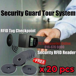 RFID Guard Tour System / Guard Clocking System FREE 20 PCS Checkpoint ...