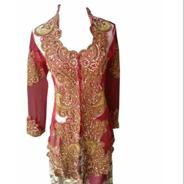 Kebaya Jawa Maroon original from Surabaya, Indonesia ORIGINAL | Shopee ...
