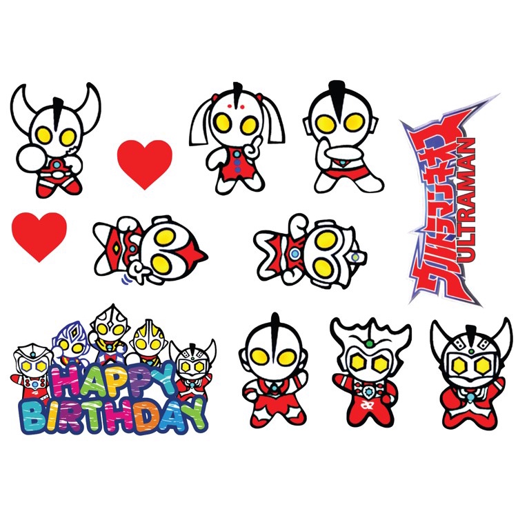ULTRAMAN CHIBI Cake Topper Cupcake Topper Kek Topper | Shopee Malaysia