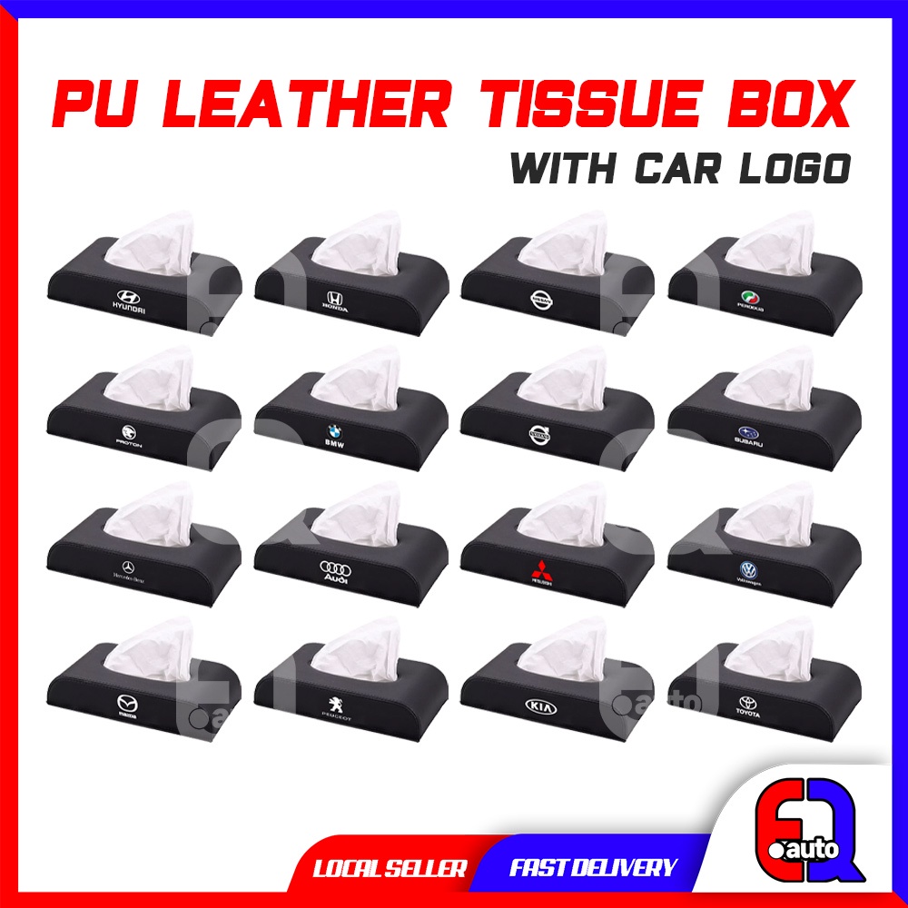 Leather Car Tissue Box Holder Tissue Box Kereta Proton Perodua Honda ...