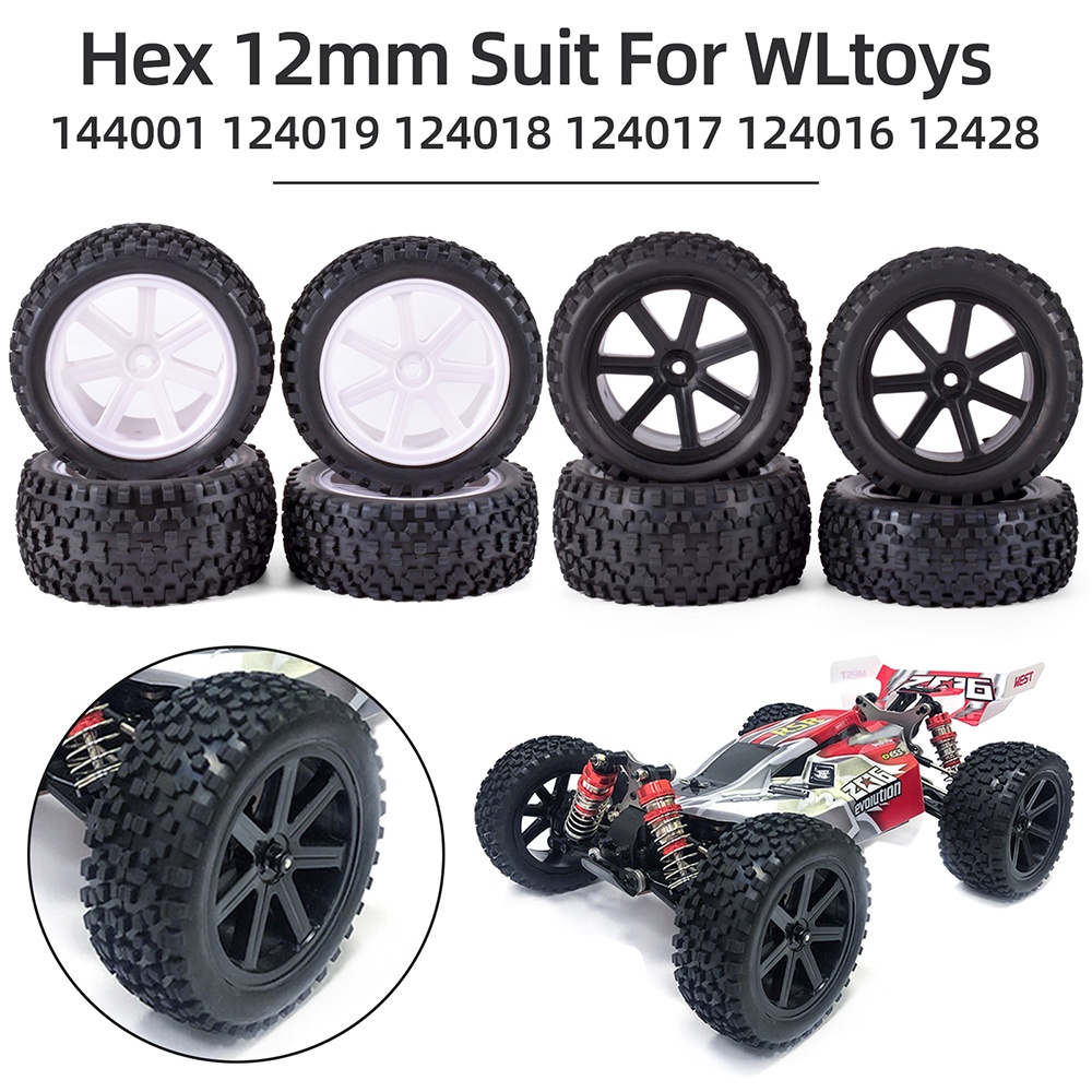 RC car wheels and tires fit for WLtoys 144001 124019 12428 124017 ...