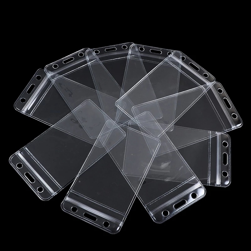 Transparent Plastic ID Card Holder / Clear Waterproof Card Bag/ Work ...