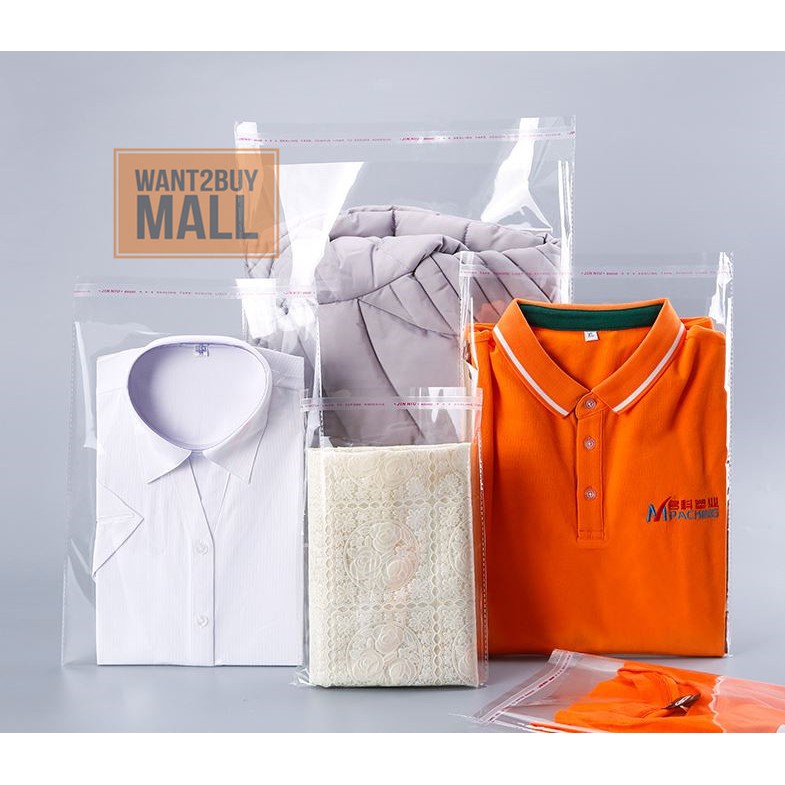 🇲🇾 🏆 100pcs Murah Transparent OPP Packaging Packing Clear Plastic Bag ...