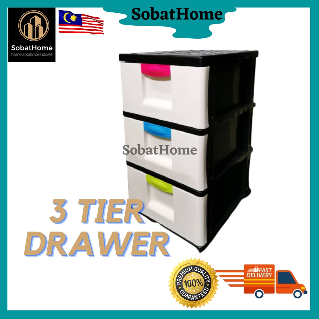 3 TIER DRAWER PLASTIC-Century 3 Tier Plastic Drawer / Plastic Cabinet ...