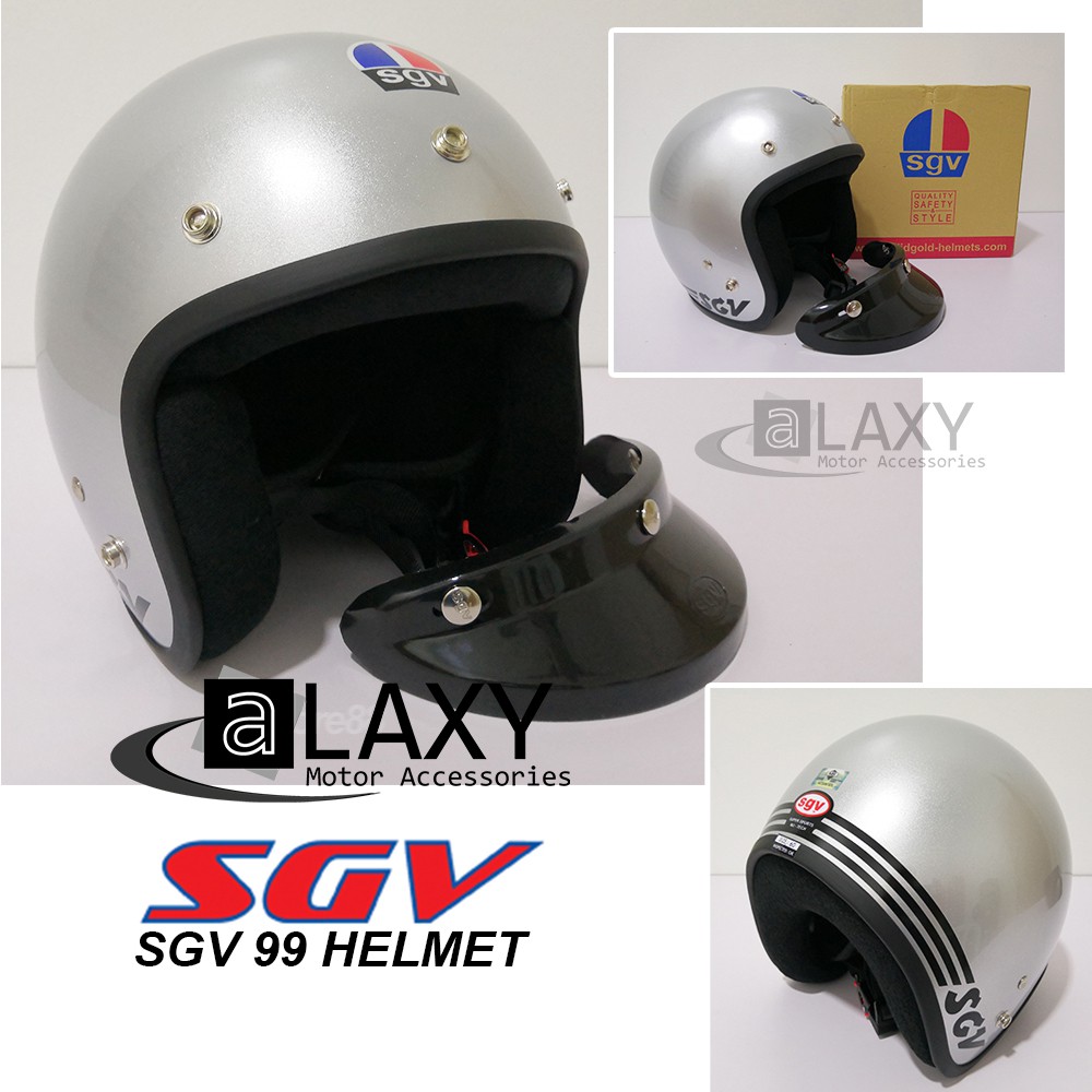 SGV 99 HELMET (SILVER) | Shopee Malaysia