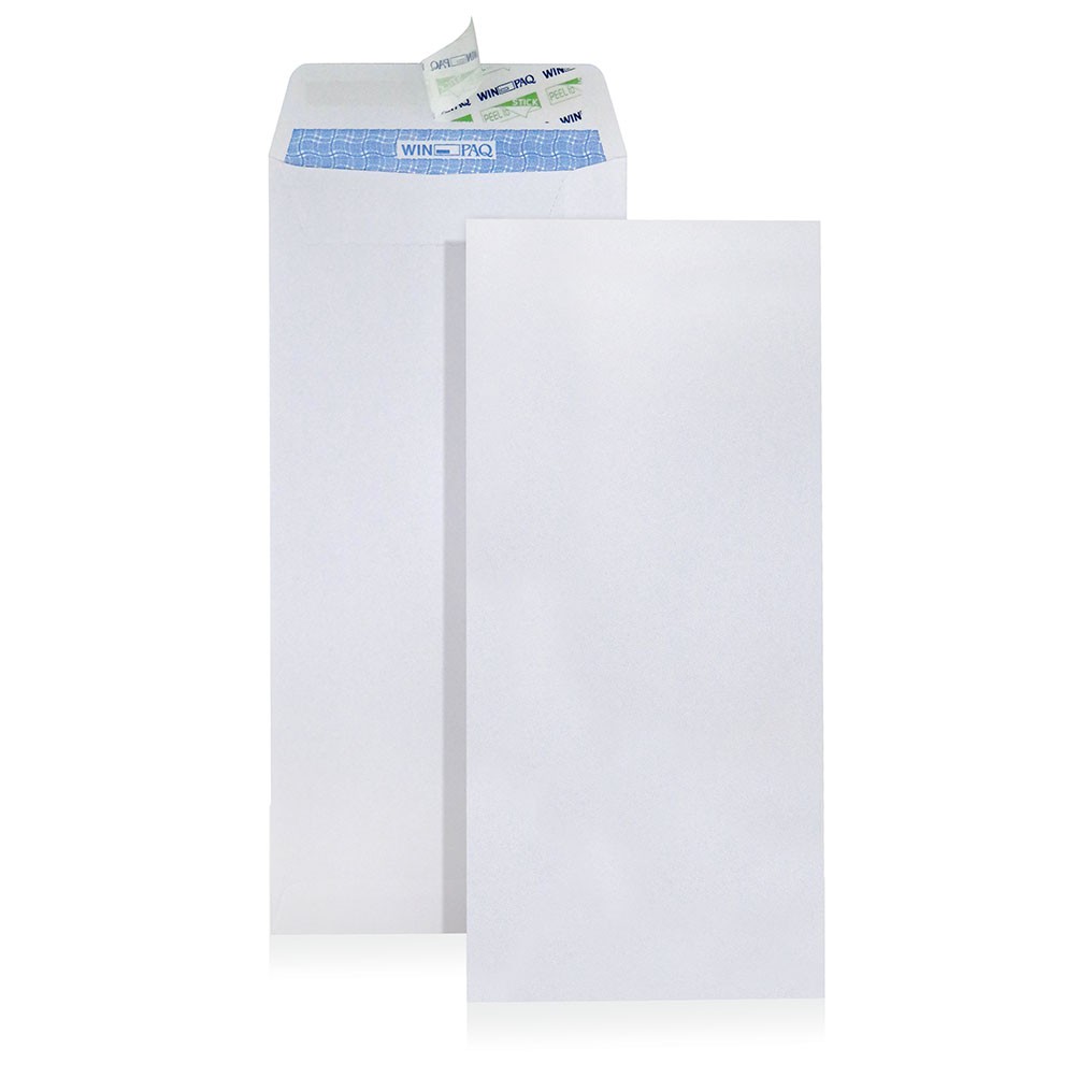 WINPAQ Envelope 4"x9" (102x229mm) 100gsm White Opaque Peel & Seal ...