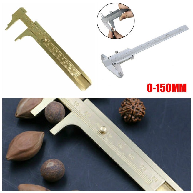 Mini Metal Scale Brass/stainless steel Sliding Gauge Vernier Caliper ...