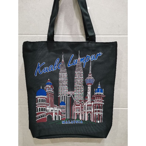 Canvas Bag - Tote Bag (L) Bag klcc / handbag / Souvenir / multifunction ...