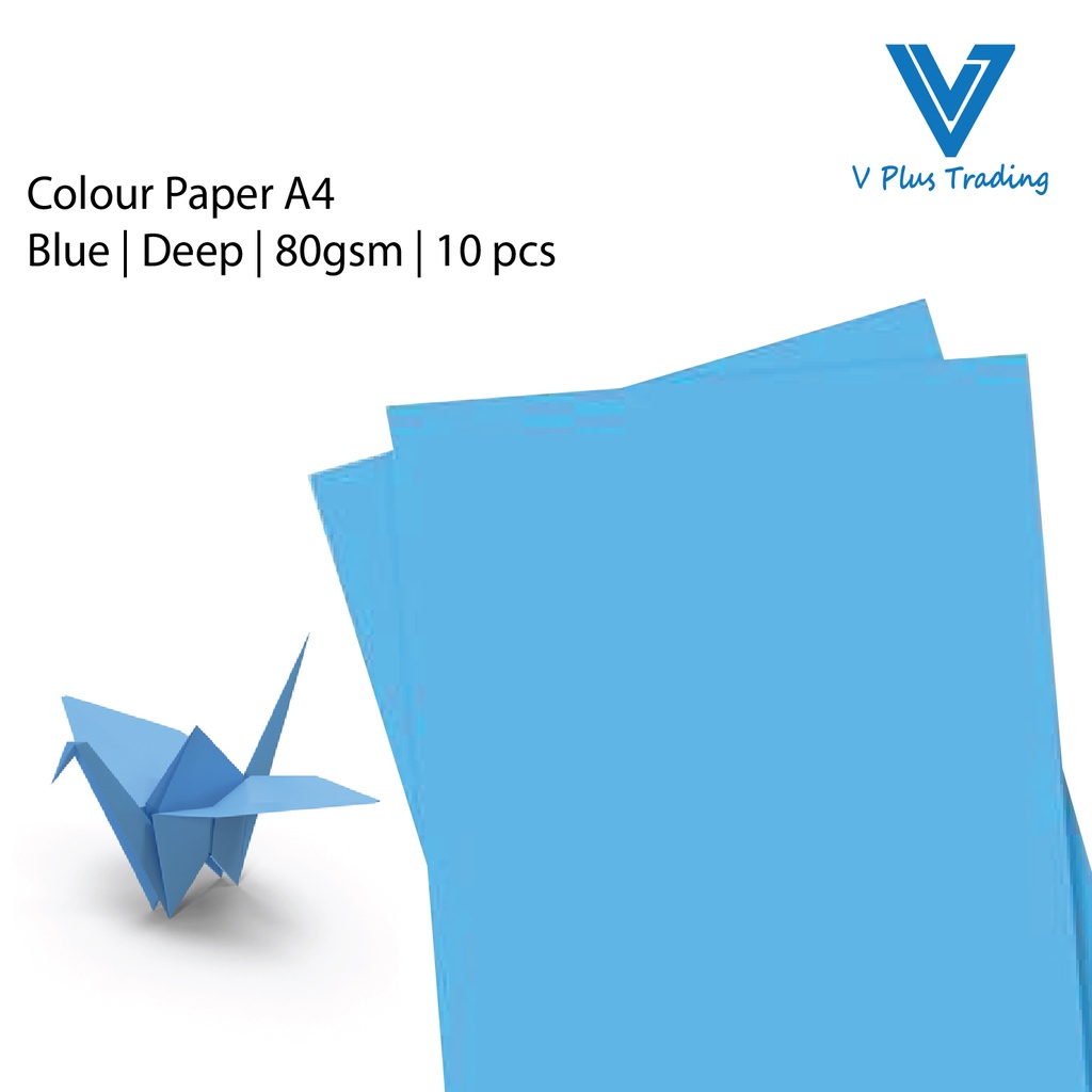 Colour Paper A4 | Blue | Deep | 80gsm | 10 pcs | Shopee Malaysia